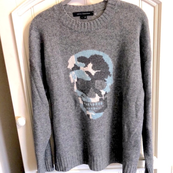 Skull Cashmere | Tops | Skull Cashmere Camo Skull Sweater | Poshmark